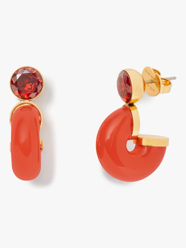 Seeing Stripes Stud Hoops | Kate Spade UK