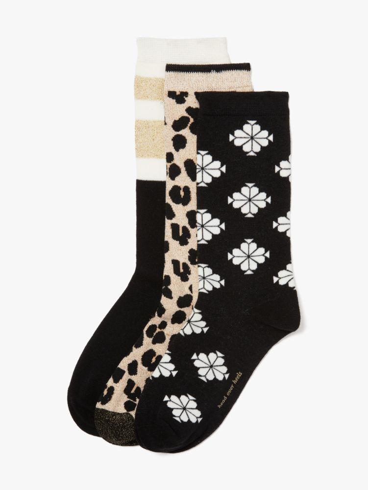 Forest Feline 3 Pack Crew Sock | Kate Spade New York