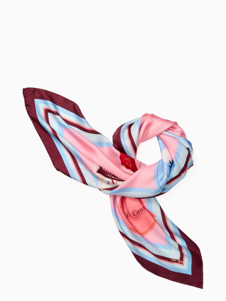 Travel Stickers Square Scarf | Kate Spade UK