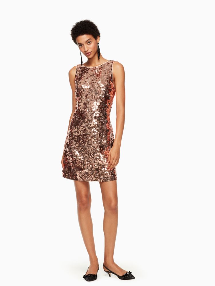 Sequin Bow Back Dress | Kate Spade UK