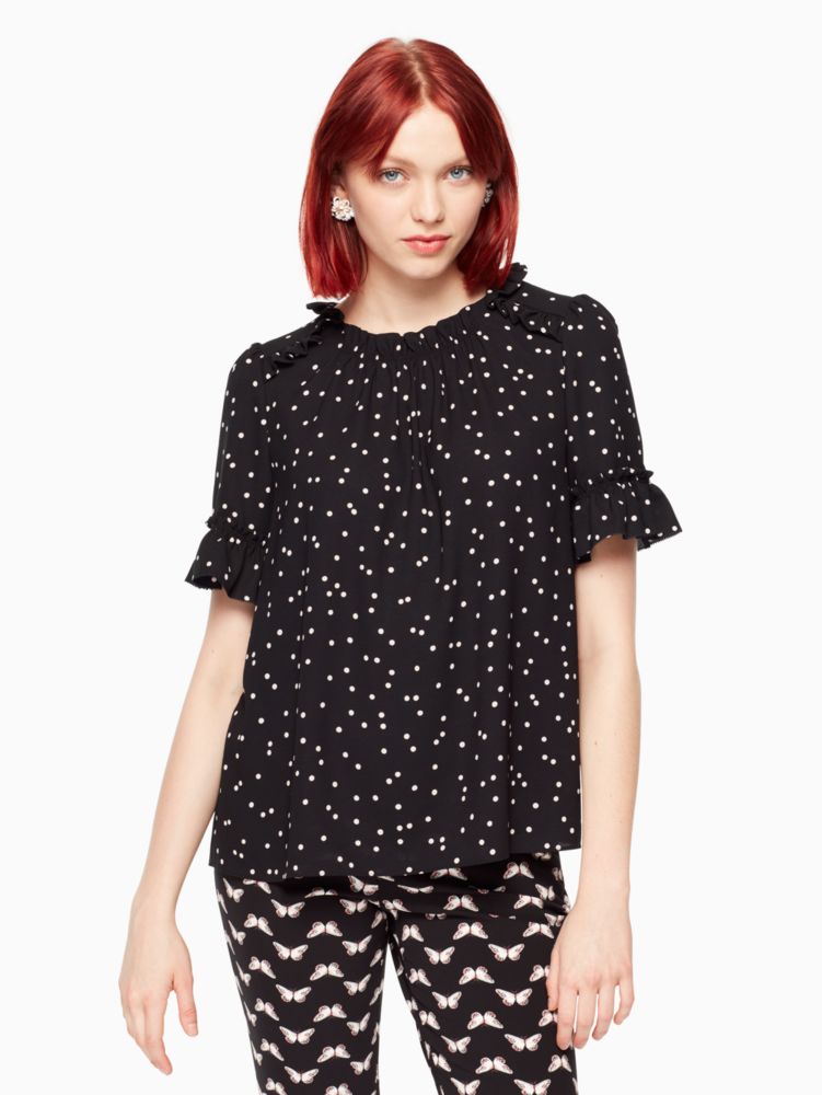 Scatter Dot Ruffle Top | Kate Spade GB