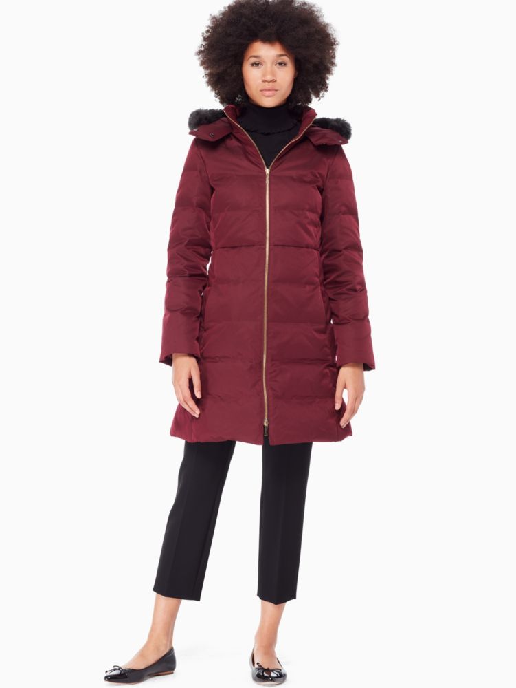 Faux Fur Trim Puffer Coat | Kate Spade New York
