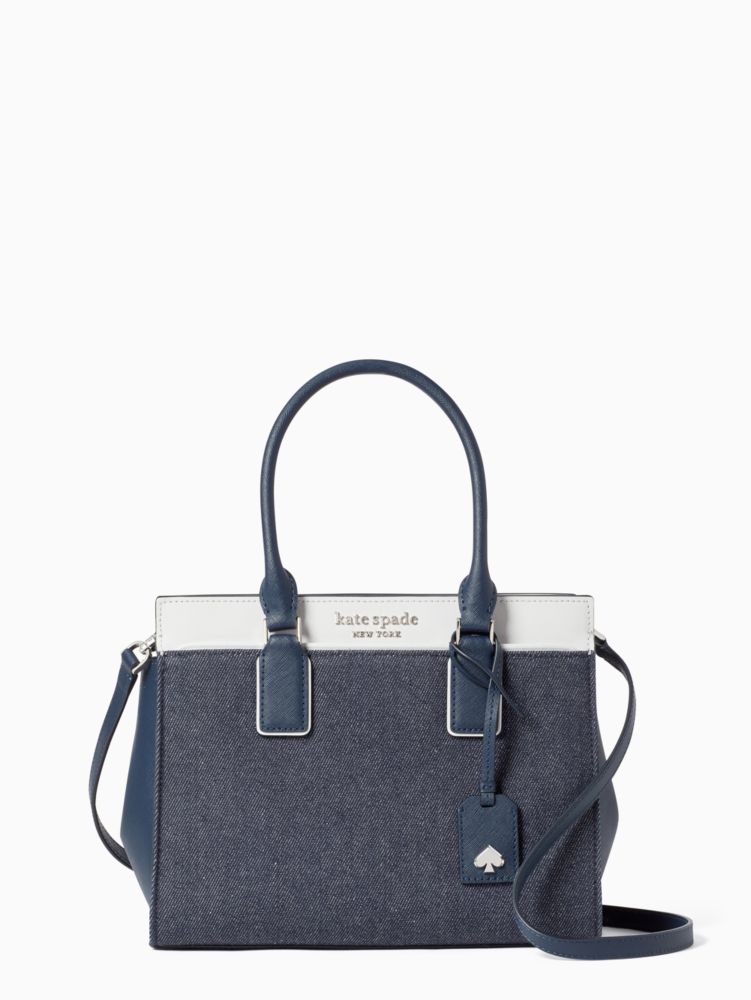 Cameron Denim Colorblock Medium Satchel | Kate Spade Outlet | Kate ...
